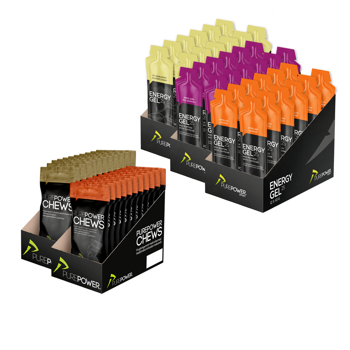 Energy Gels og Chews - Mix 5 – PurePower